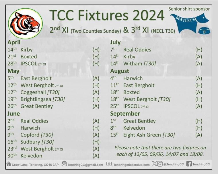 Fixtures – Tendring Cricket Club