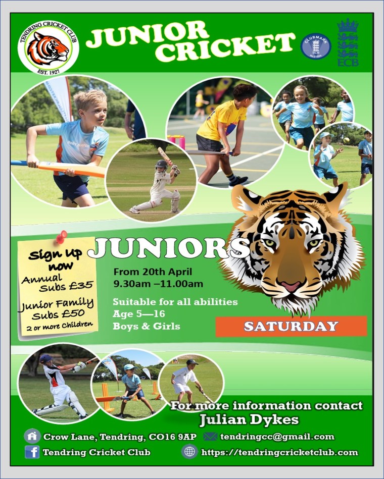 Junior Training – Tendring Cricket Club