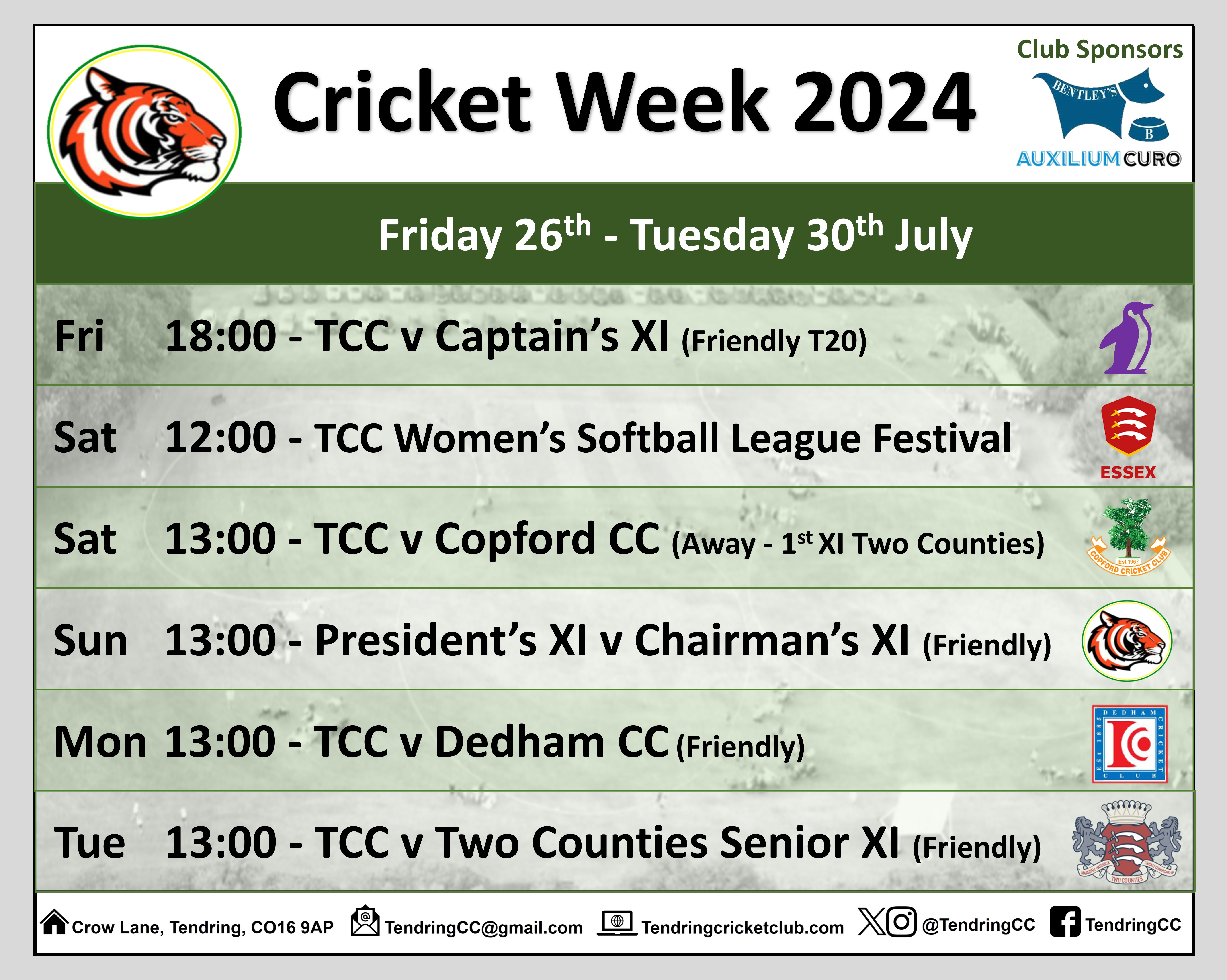 Fixtures – Tendring Cricket Club